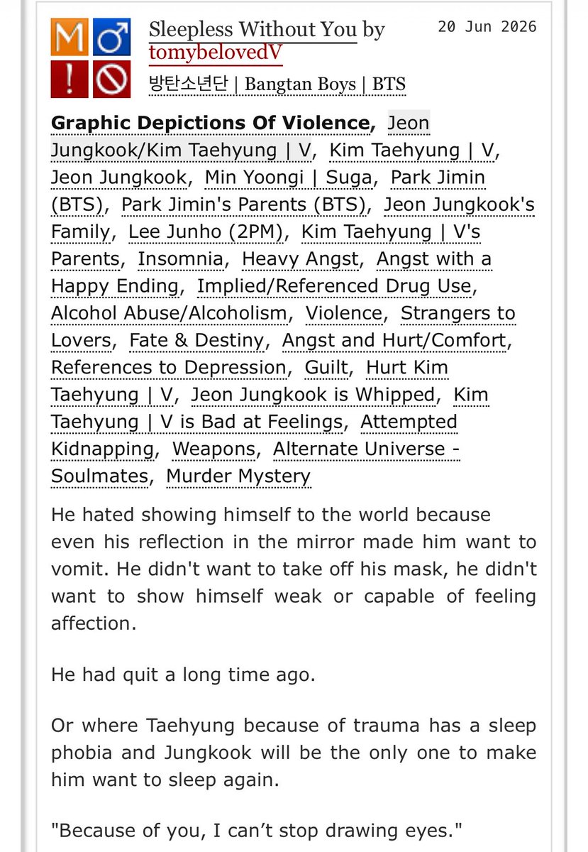 The extra and last chapter will be updated soon #vkook #taekook #ao3 # ...