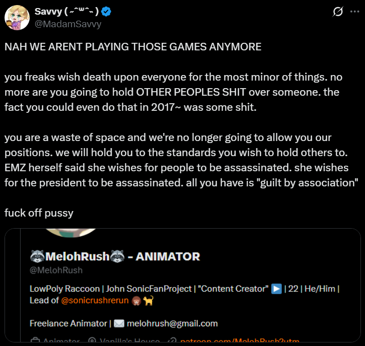 Madam Savvy attempts to argue that it's ok for her to be a hypocrite ...
