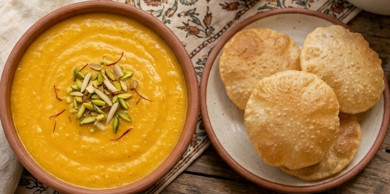 省 Traditional Aamras Recipe With Puri Aamras is a luscious, thick mango ...