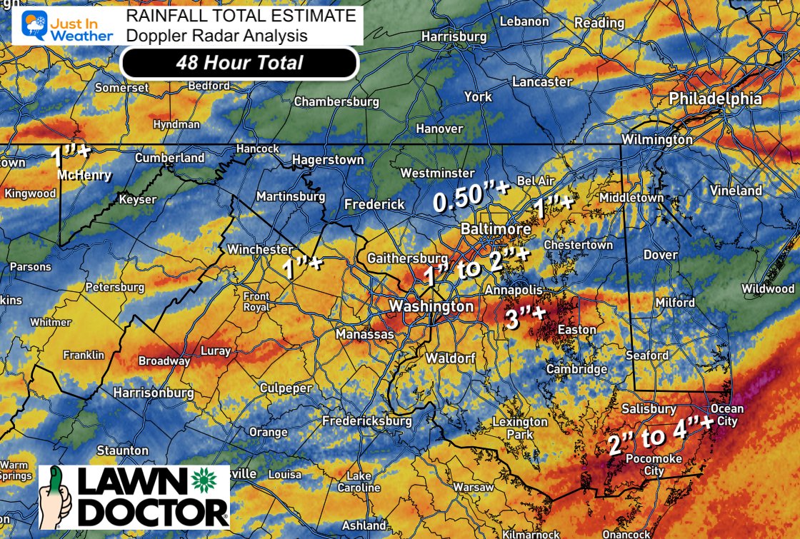 Here is the Radar ESTIMATED Rainfall for the last 2 Days (Mon June 22 ...