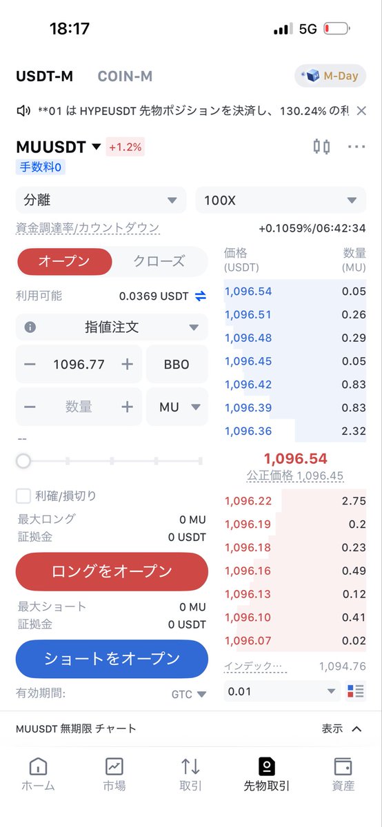 最近全く触ってなくて、 お金も入ってないけど これはレバ100倍いけるのかな拾 $MU https://t.co/eBkehdxcre
