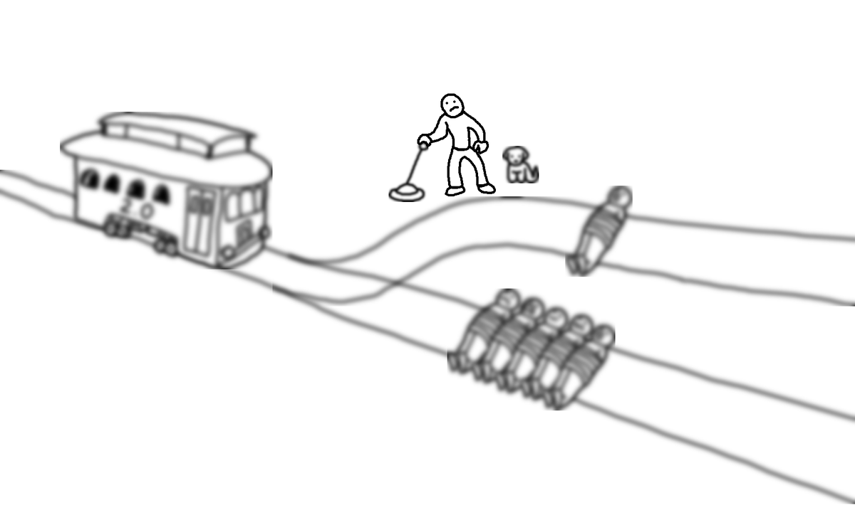 DAY 12: The trolley is now headed for five people tied to the track. By ...