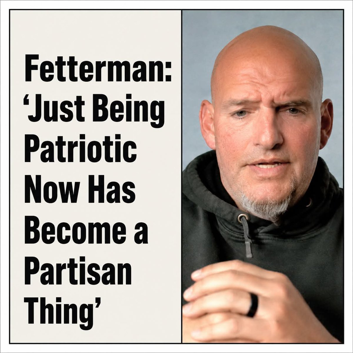 🇺🇲 Democrat Senator John Fetterman of Pennsylvania just said something ...