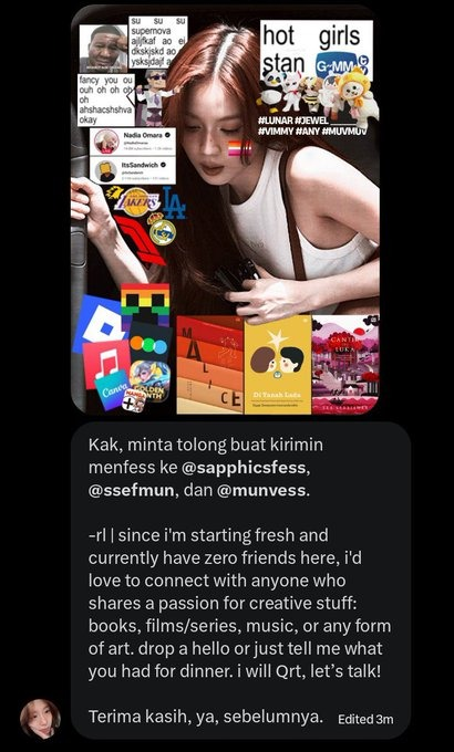Yang mau titip menfess ke gxgpriluv, sapphicsfess, ssefnum, munvess ...