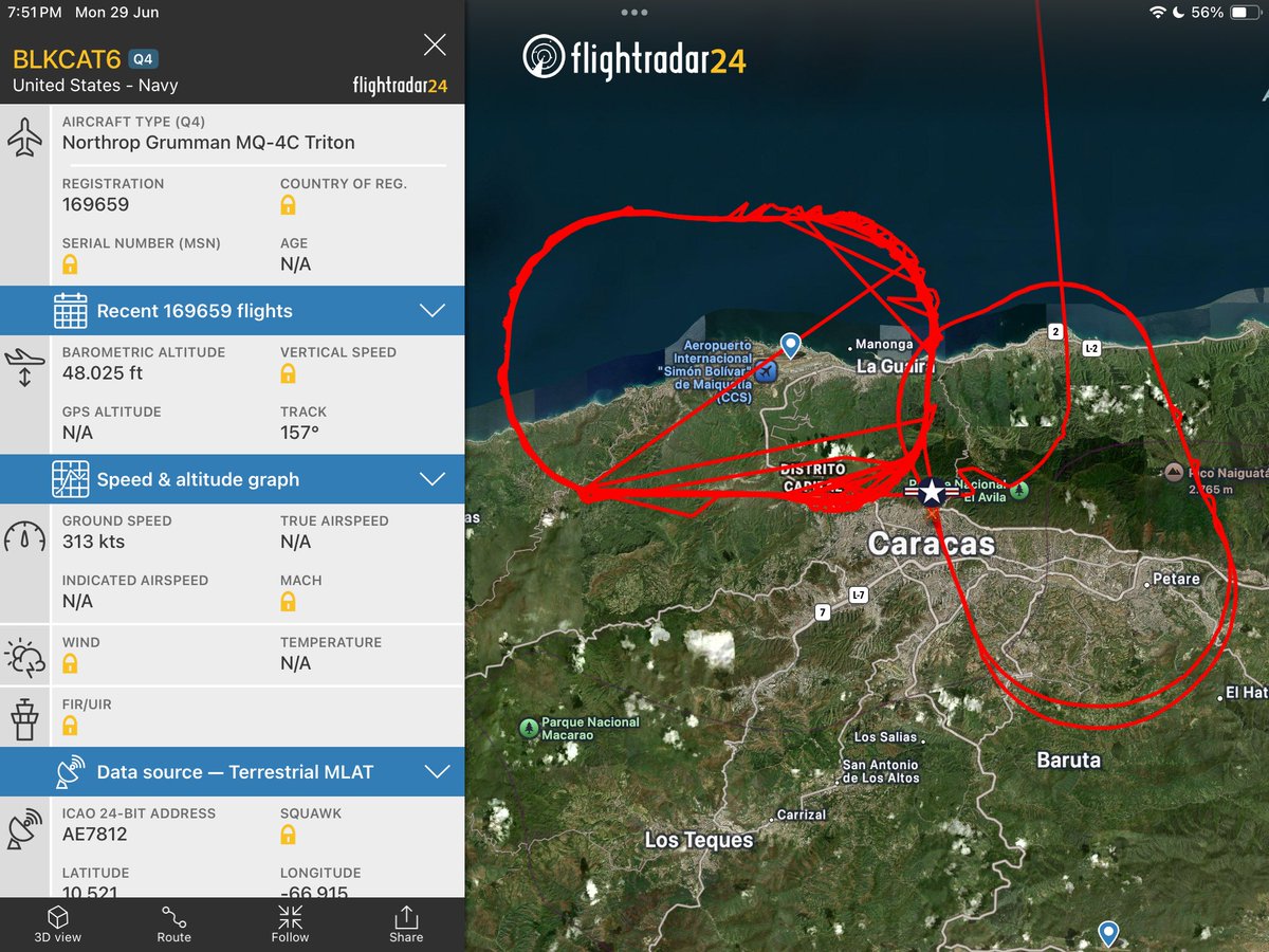 @Arr3ch0 Ahora ha tomado un nuevo patrón de vuelo con una órbita casi ...