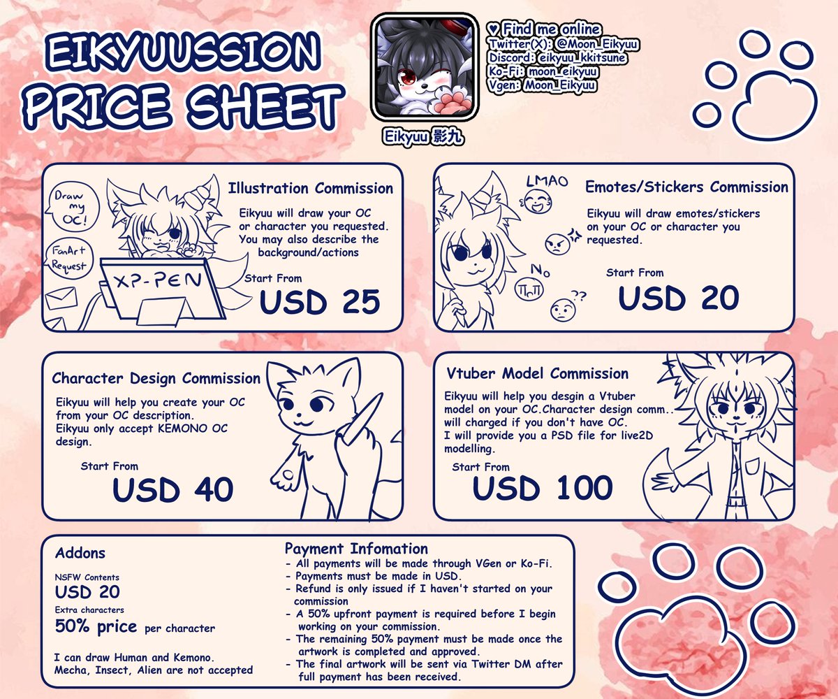 「Pinned Post」 🦊 こんえいきゅう！ I'm Eikyuu, a Kemono Artist! 🎨 VGen ...