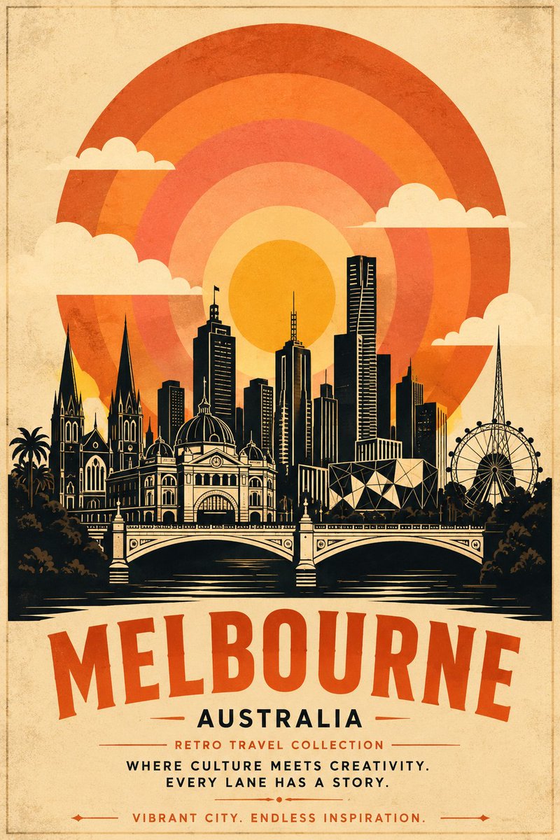 Minimalist and elegant travel posters inspired by 1970s modernist ...