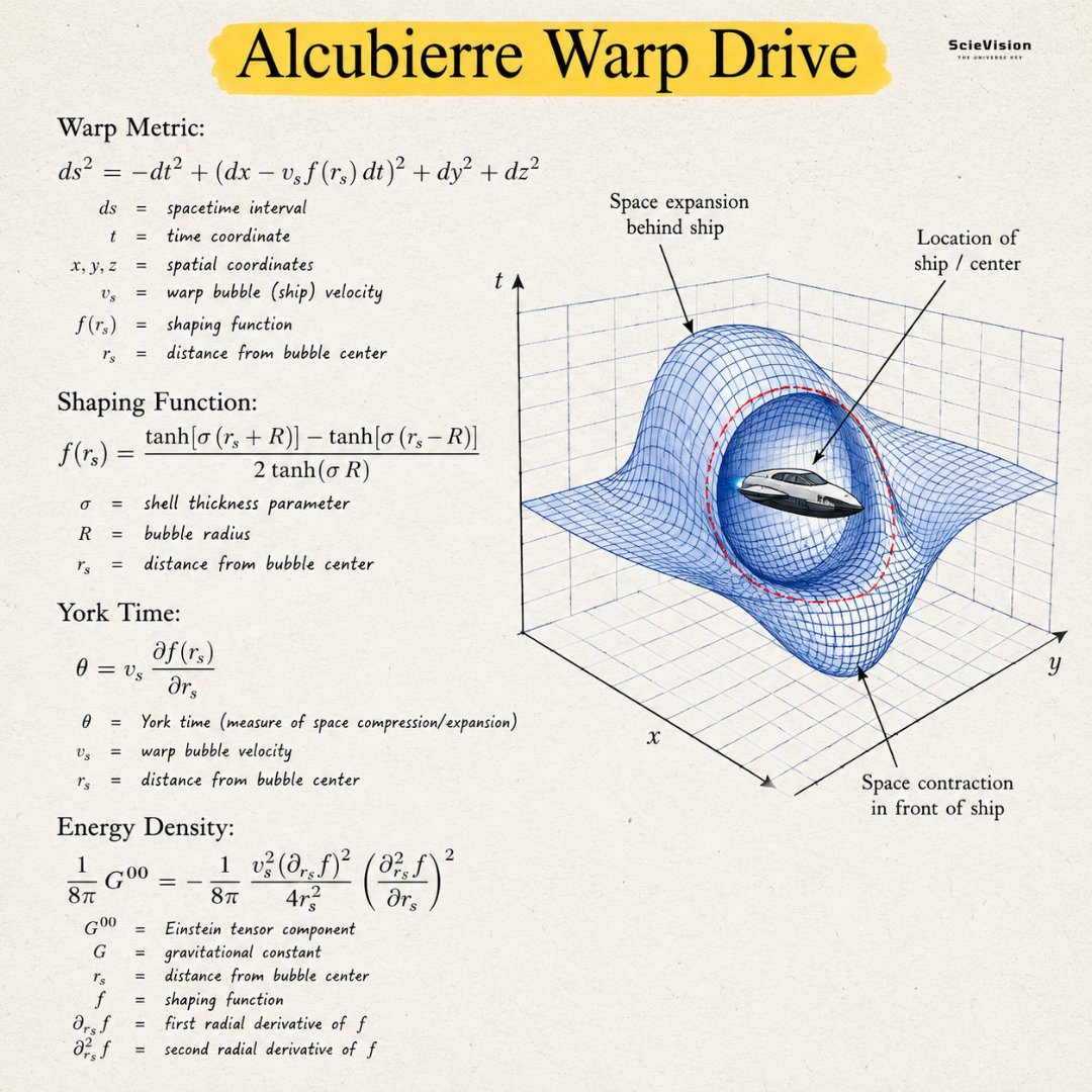 Alcubierre warp drive ️ It is one of the most remarkable concepts in ...