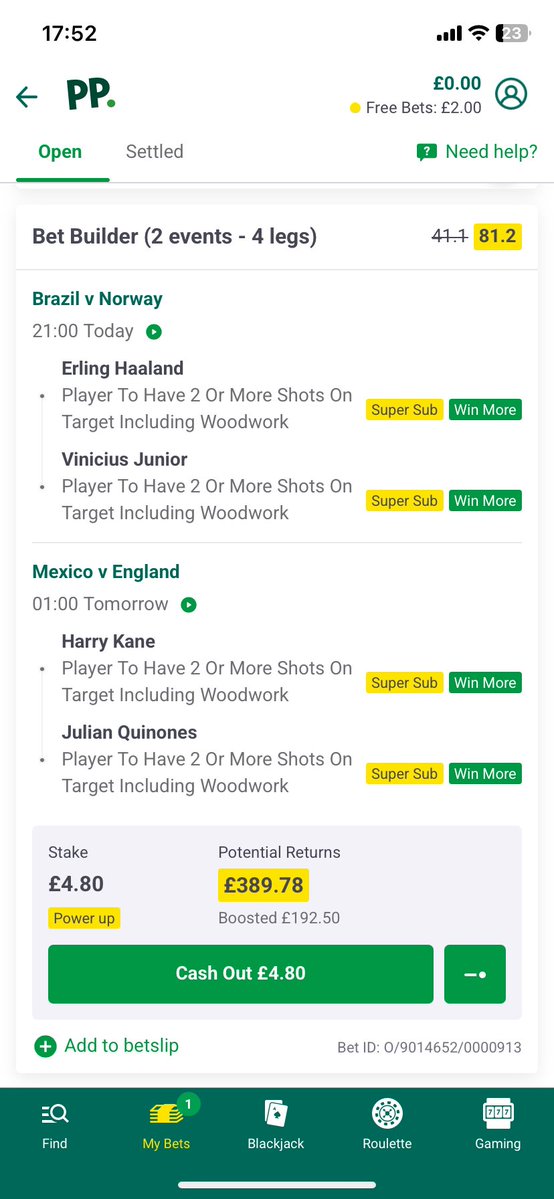 Ooft, anyone else get a 100% Boost? This bet is pinned to the top of my ...