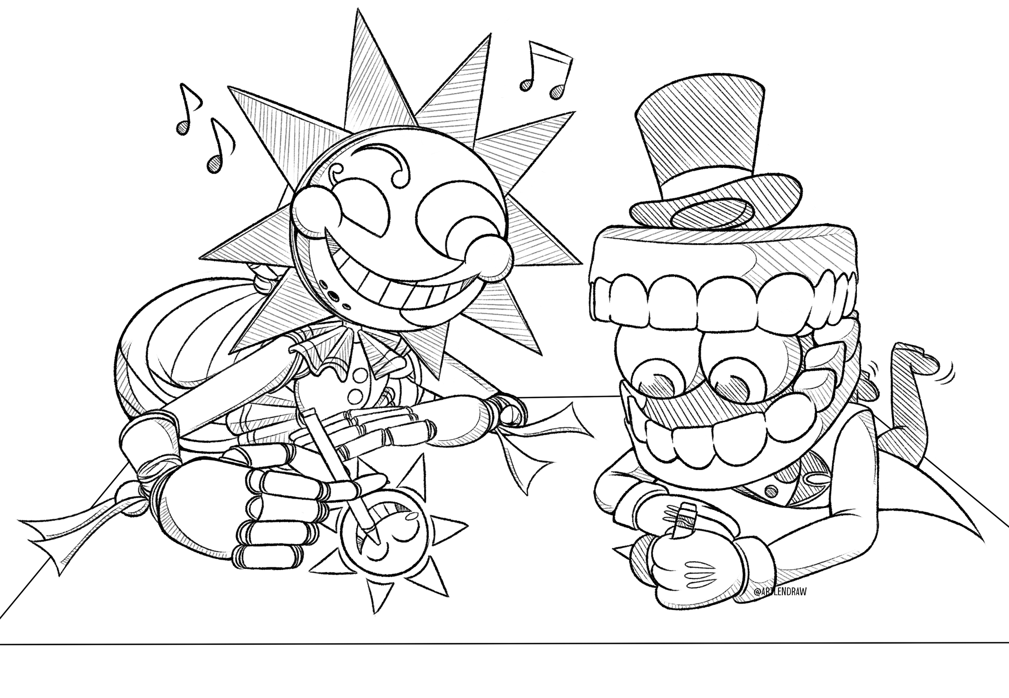 L E N ╝ On X Theyre Having A Great Time Together Fnaf Tadc X