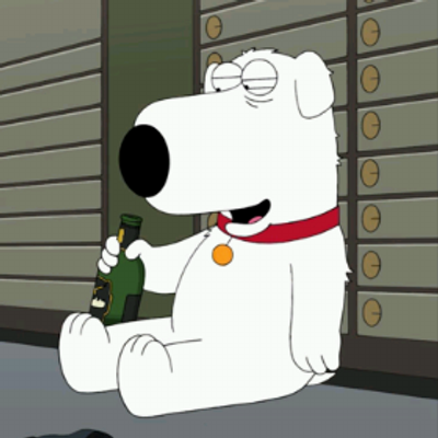 Family Guy Brian Griffin Drinking