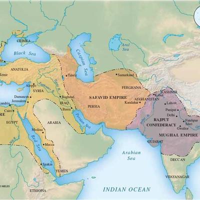 Ottoman Safavid And Mughal Empires Map