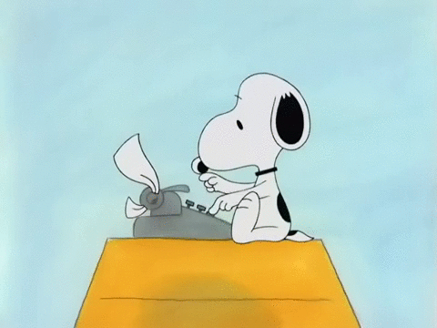 Snoopy Good Writing Is Hard Work
