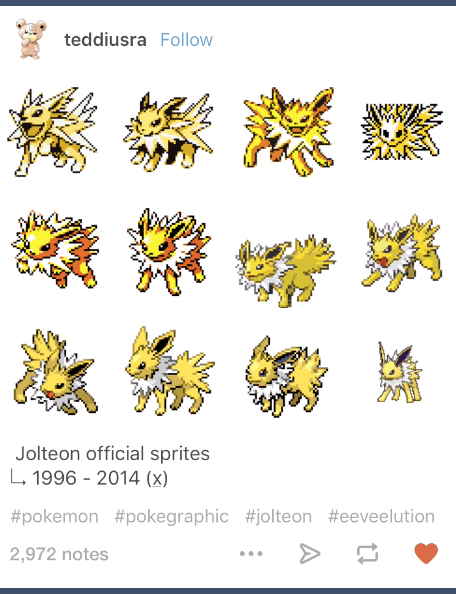 Jolteon Sprite Red And Blue