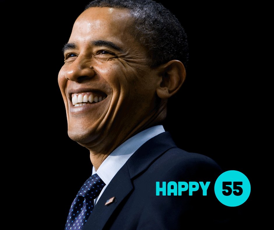Keep that smile going strong. Wish President Obama a happy 55th ...