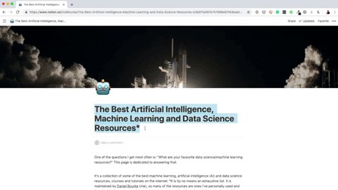 Daniel Bourke on Twitter: "I've put together some of my favourite machine learning, data science ...