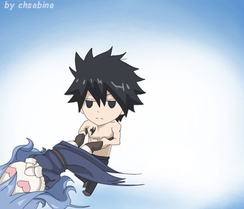 Fairy Tail Chibi Gray And Juvia