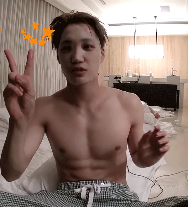 Exo Kai Shirtless Gif