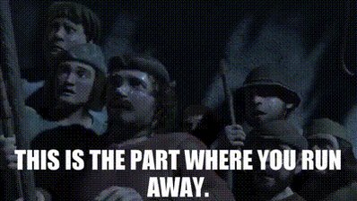 Monty Python Run Away Gif