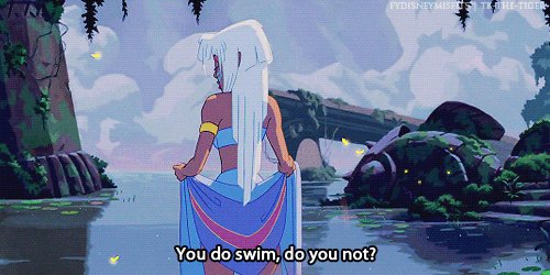 Disney Atlantis Kida Swimming