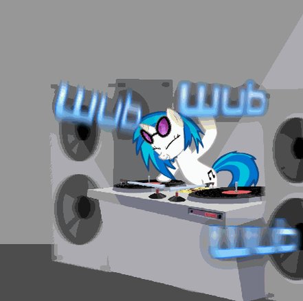 Vinyl Scratch Bass Cannon Gif