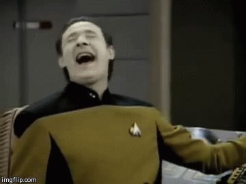 Star Trek Data Laughing Gif