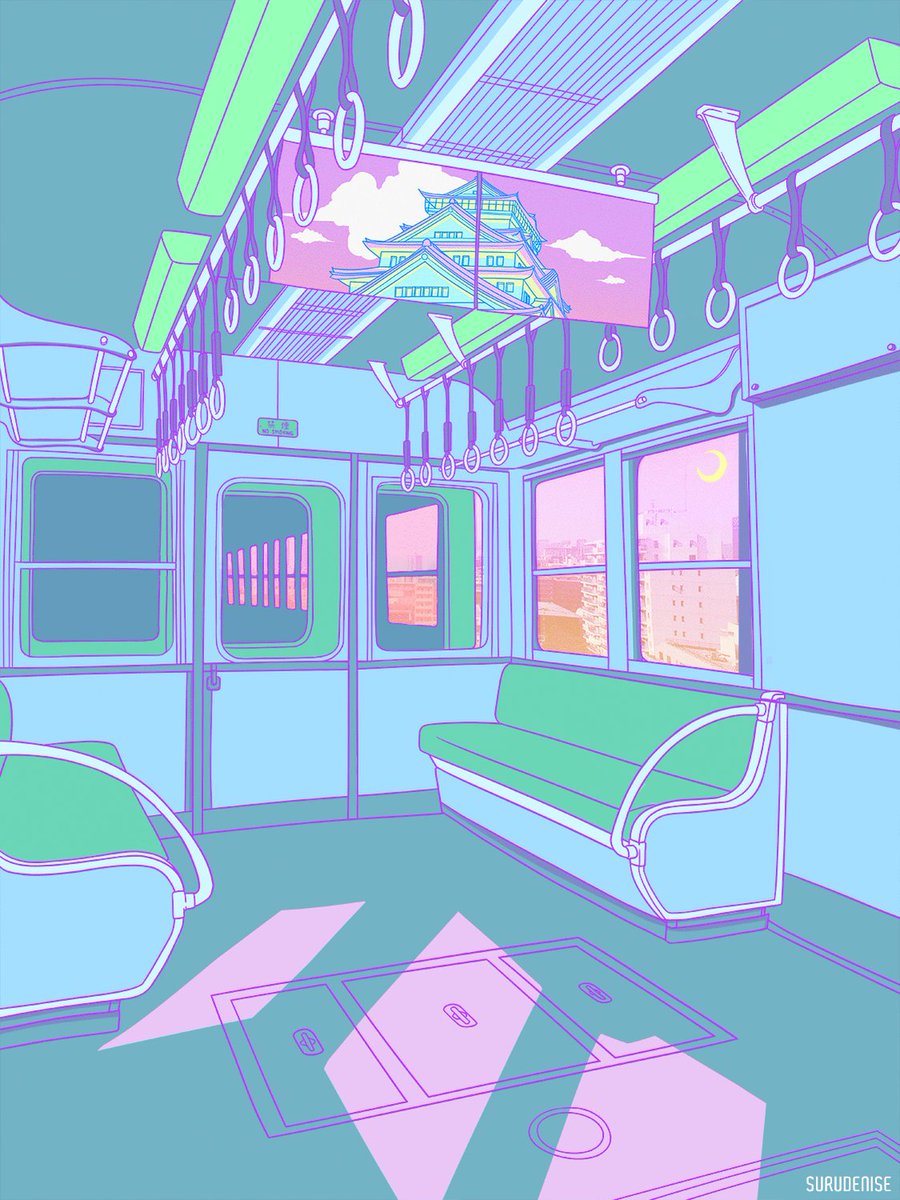 Tokyo Train by Denise Suru : r/VaporwaveAesthetics