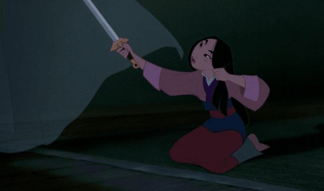 Mulan Cutting Her Hair