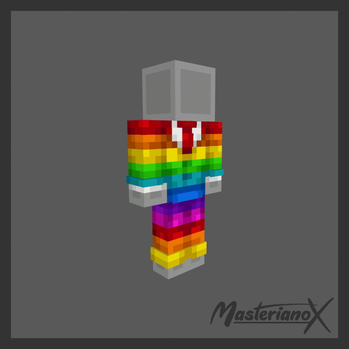 Minecraft Derp Rainbow Skin
