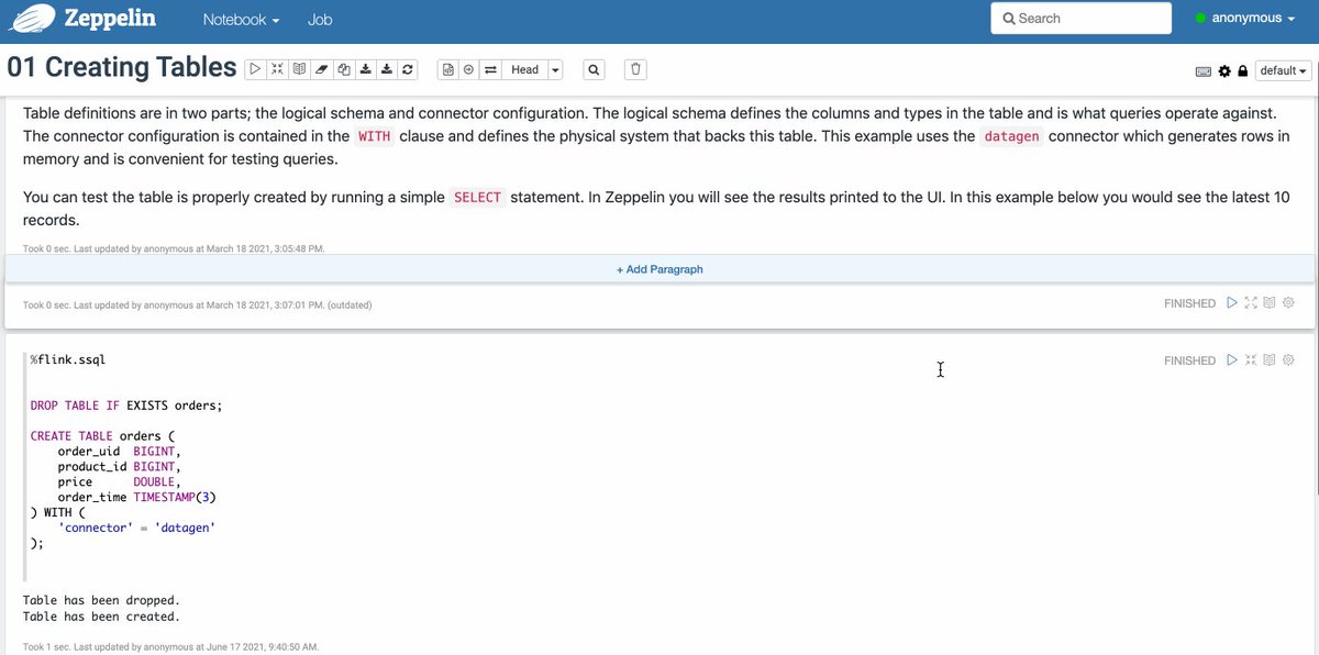 Apache Zeppelin On Twitter Run Flink Sql Interactively In Zeppelin Foundation 01 Creating