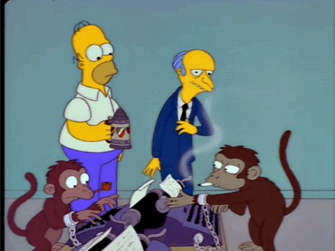 Monkey Typewriter Simpsons