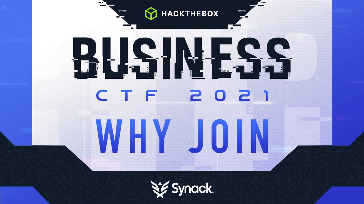 Hack The Box on Twitter: "Still wondering WHY to join the first #HackTheBox Business #CTF? This ...
