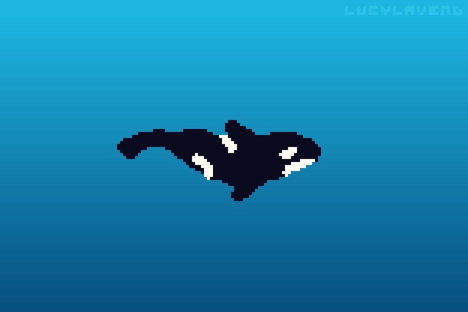 Whale Pixel Art Minecraft