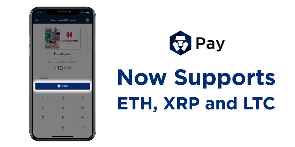Crypto.com on Twitter: "https://t.co/vCNztABJoG Pay adds ETH, XRP & LTC (joining BTC and CRO). 📲 ...
