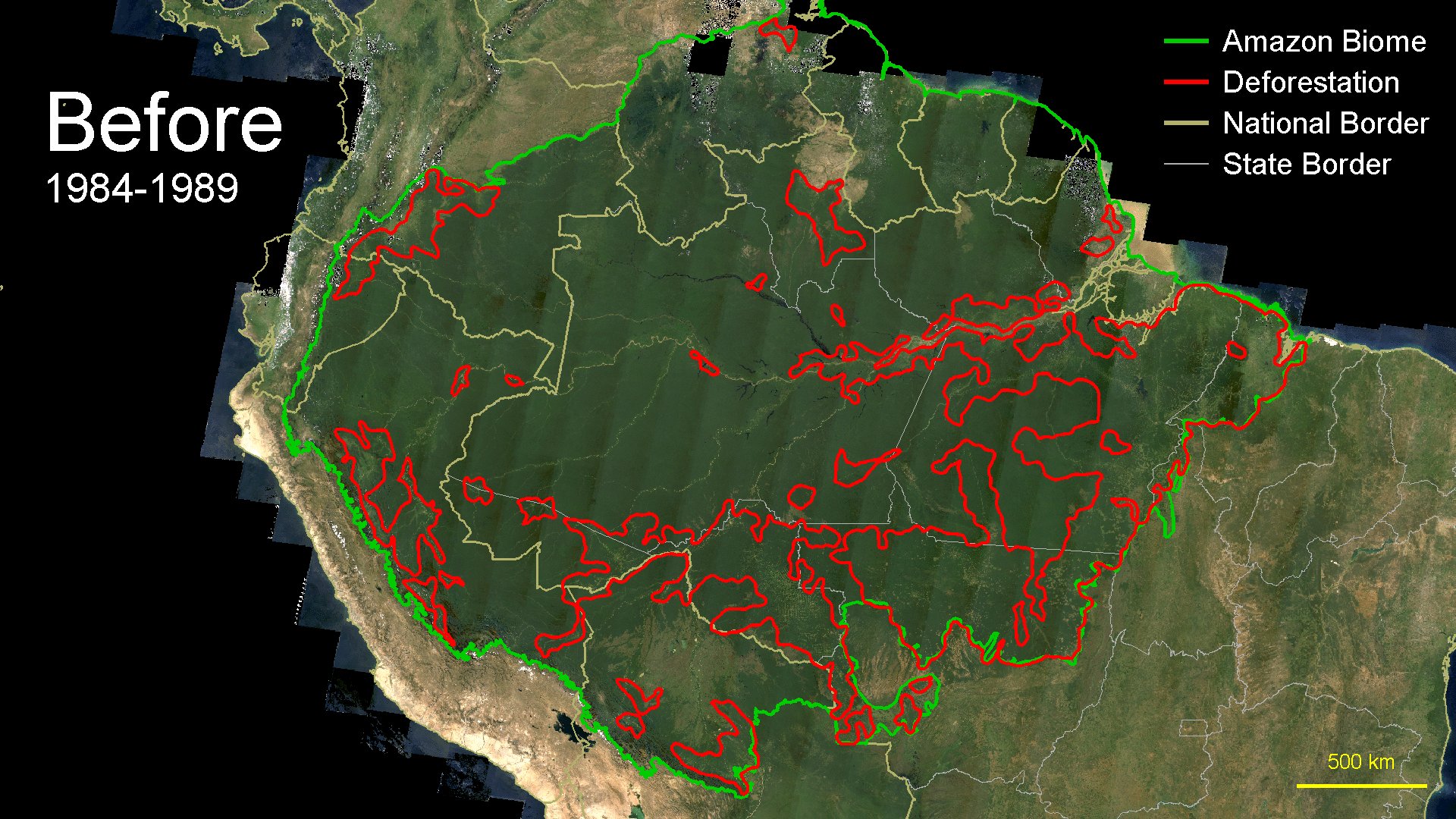 Deforestation Before And After Map
