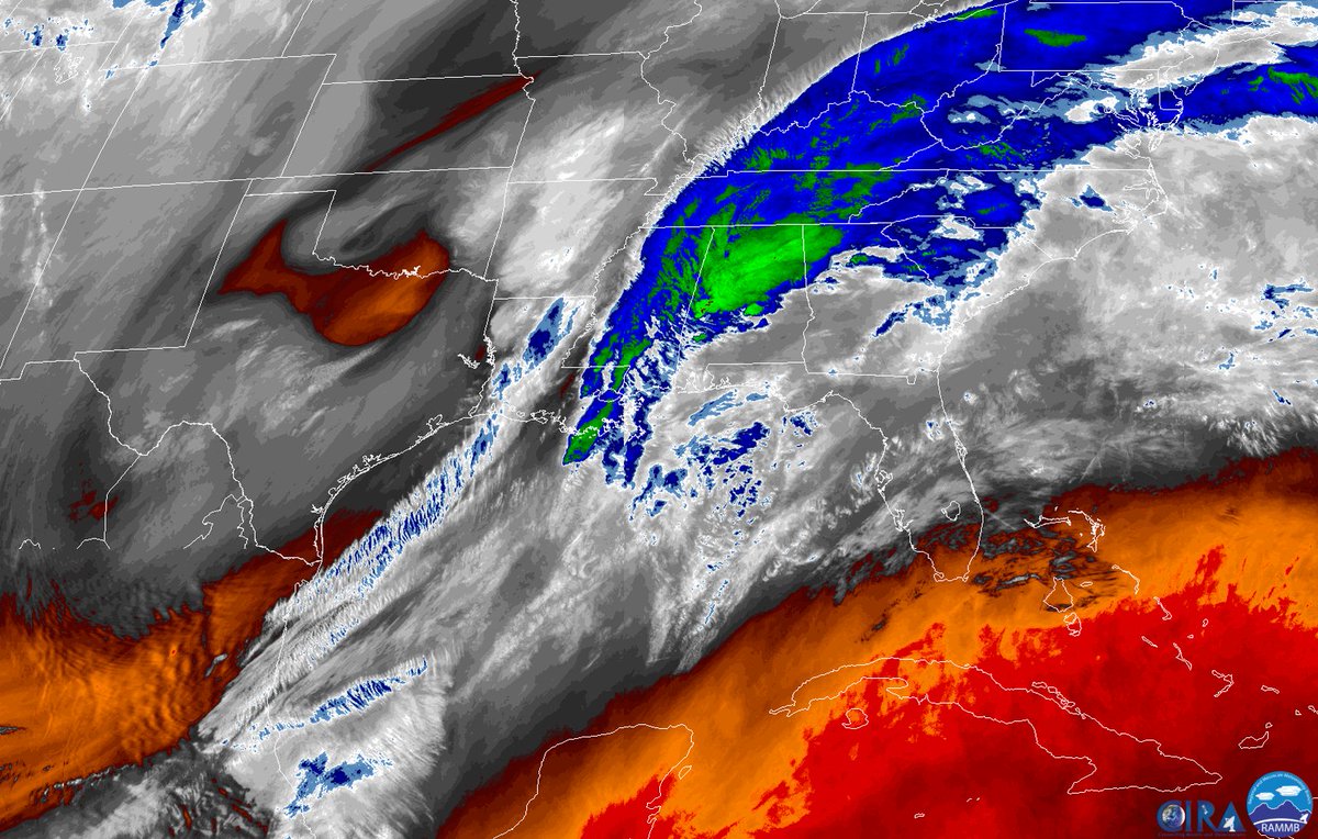 Water vapor imagery showing stronger jet stream winds rounding base of ...
