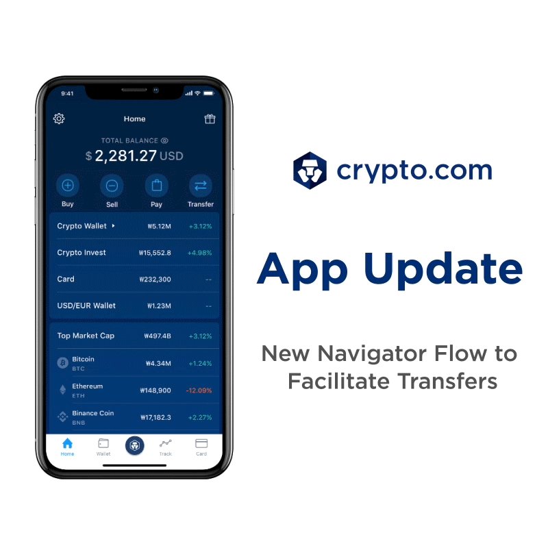 Crypto.com on Twitter: "https://t.co/vCNztABJoG App Update: We have updated the navigation flow ...