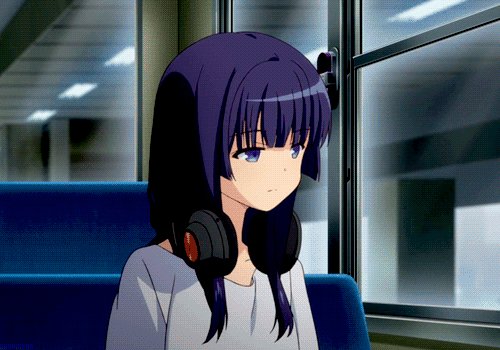 Anime Girl Listening To Music Gif