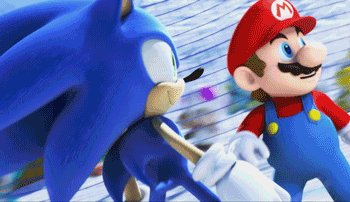 Sonic Vs Mario Gif