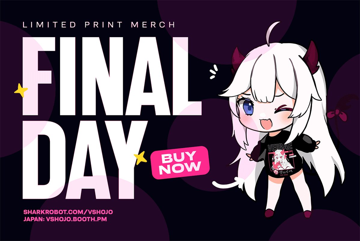 VShojo on Twitter: "[🚨🚨FINAL DAY!🚨🚨] FINAL DAY to grab merch on sale to celebrate the debut of ...