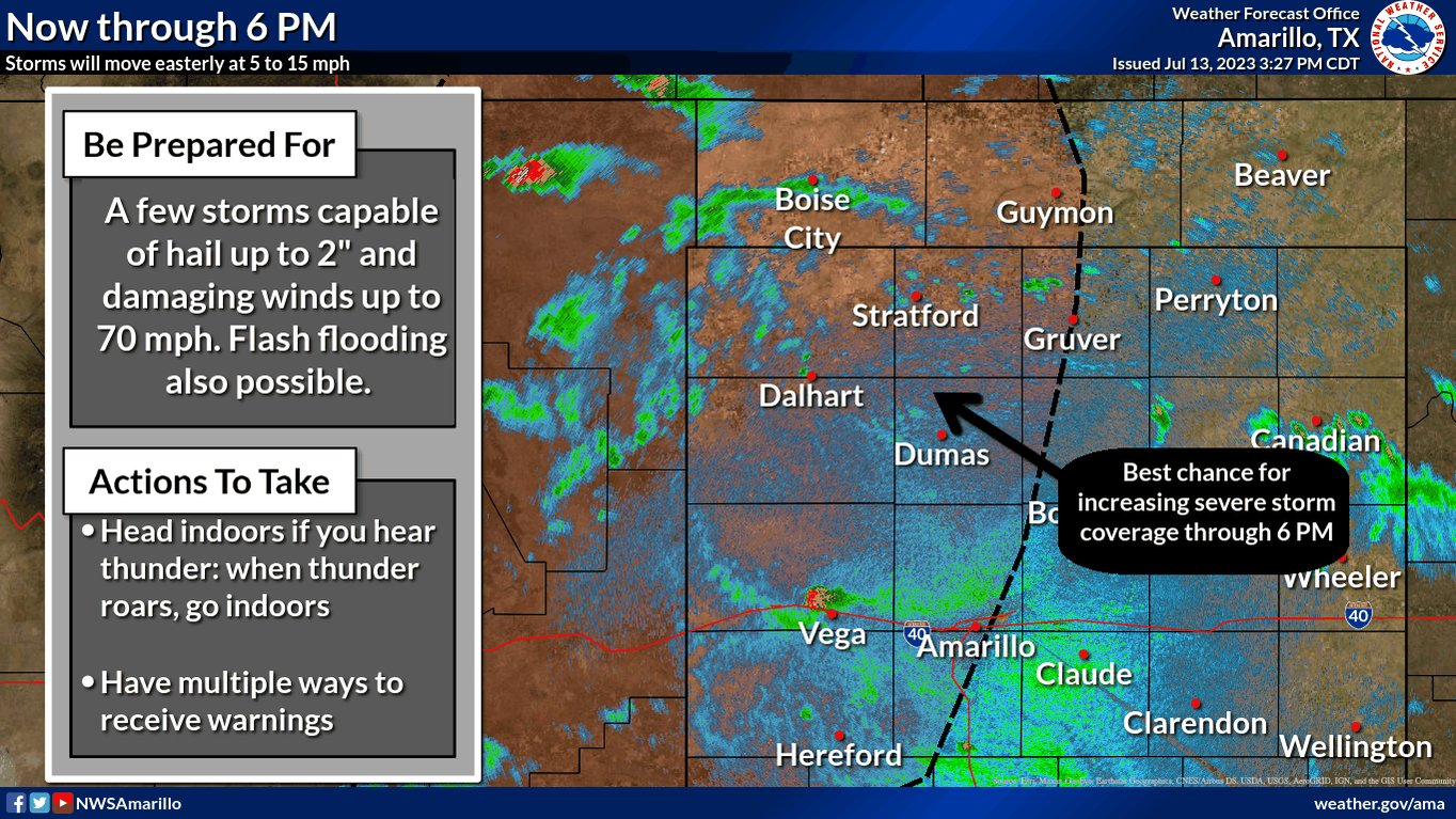 Nws Amarillo On Twitter Severe Thunderstorms Possible Now Through The