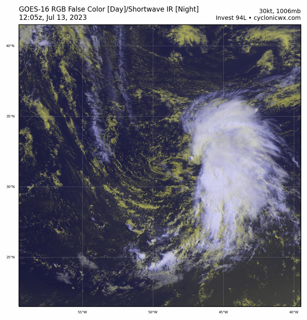 Hank Dolce on Twitter: "Interesting evolution with #94L today. Diffuse sfc vortex with ...