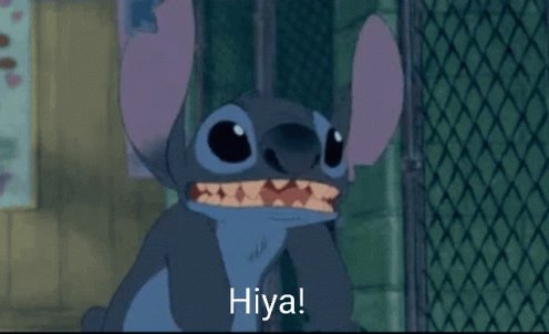 Stitch Saying Hi