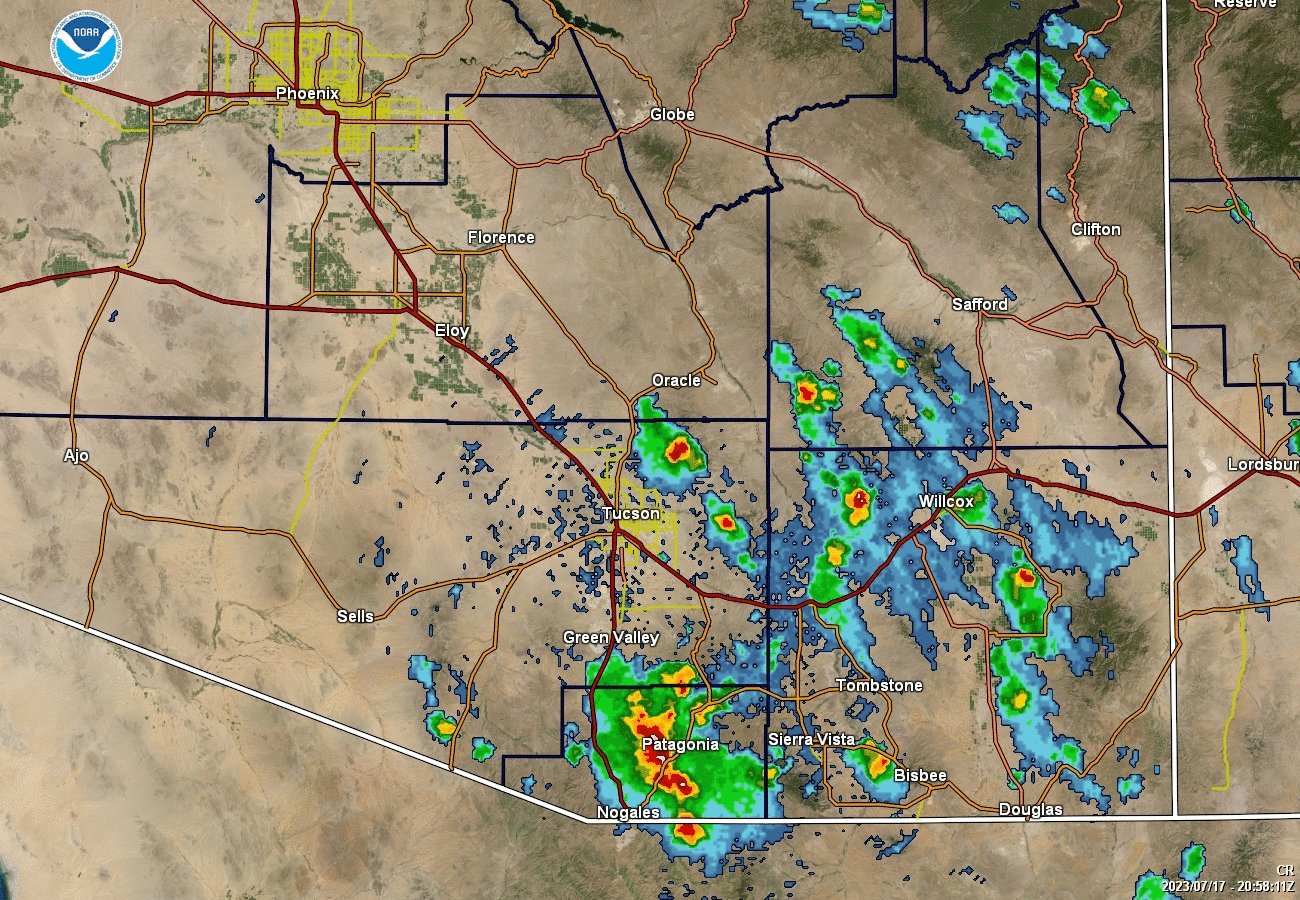 Nws Tucson On Twitter 🌧️ 2 55 Pm Radar Update Showers And Tstorms
