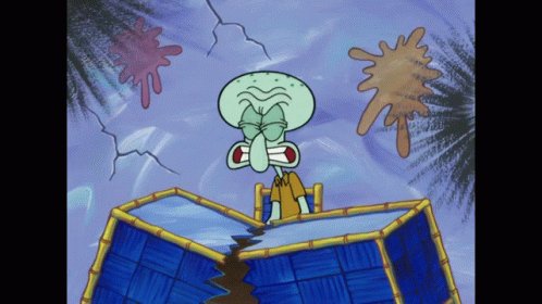 Squidward Angry Gif
