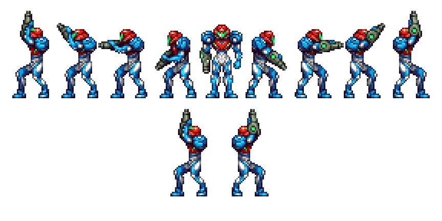 Samus Fusion Suit Sprites
