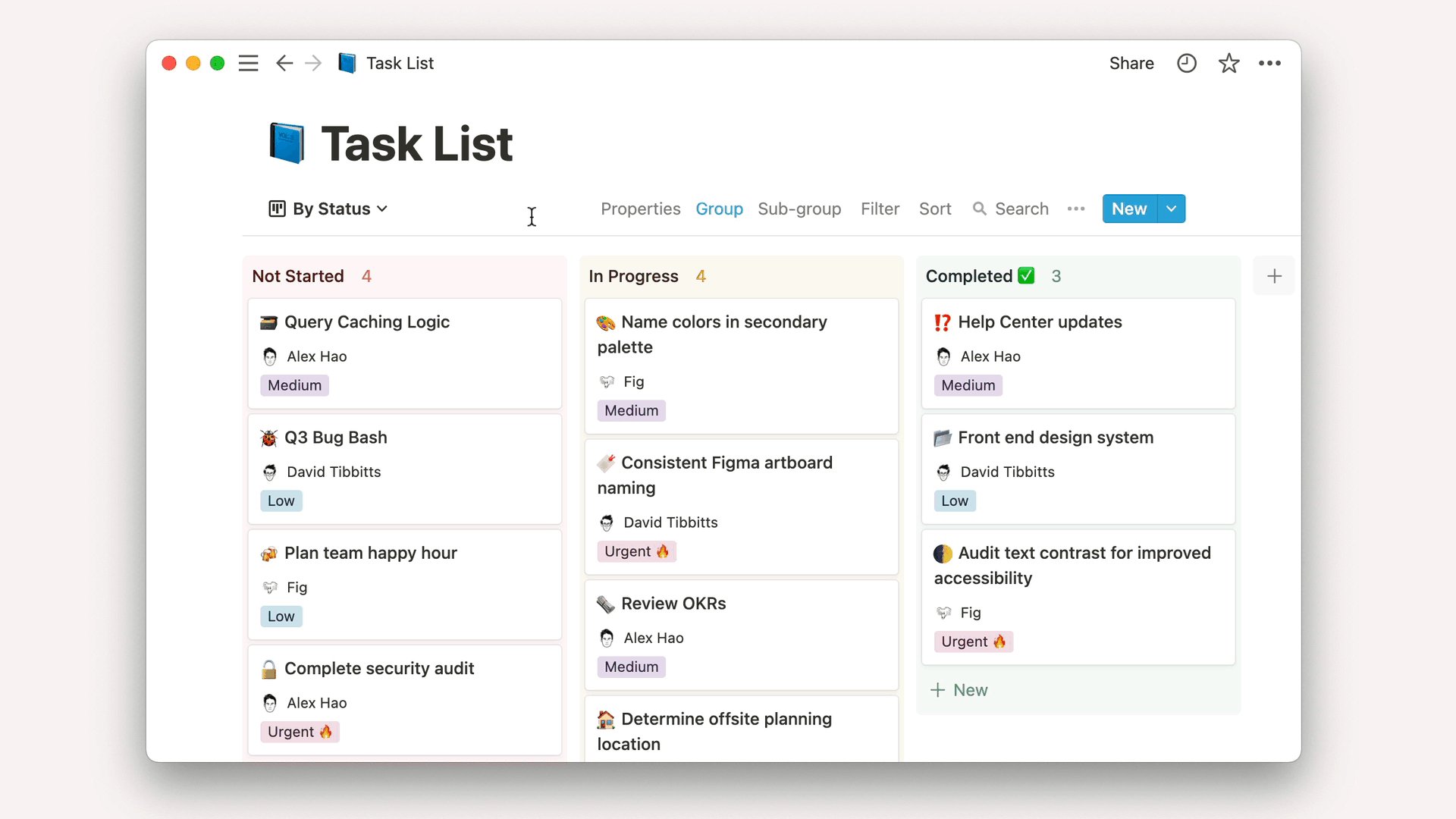 Notion on Twitter: "Board view, meet SUB-GROUPS. Organize your tasks by a "status" property? Now ...