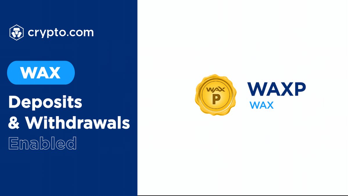 Crypto.com on Twitter: "Deposits and withdrawals of $WAX are now enabled on the https://t.co ...