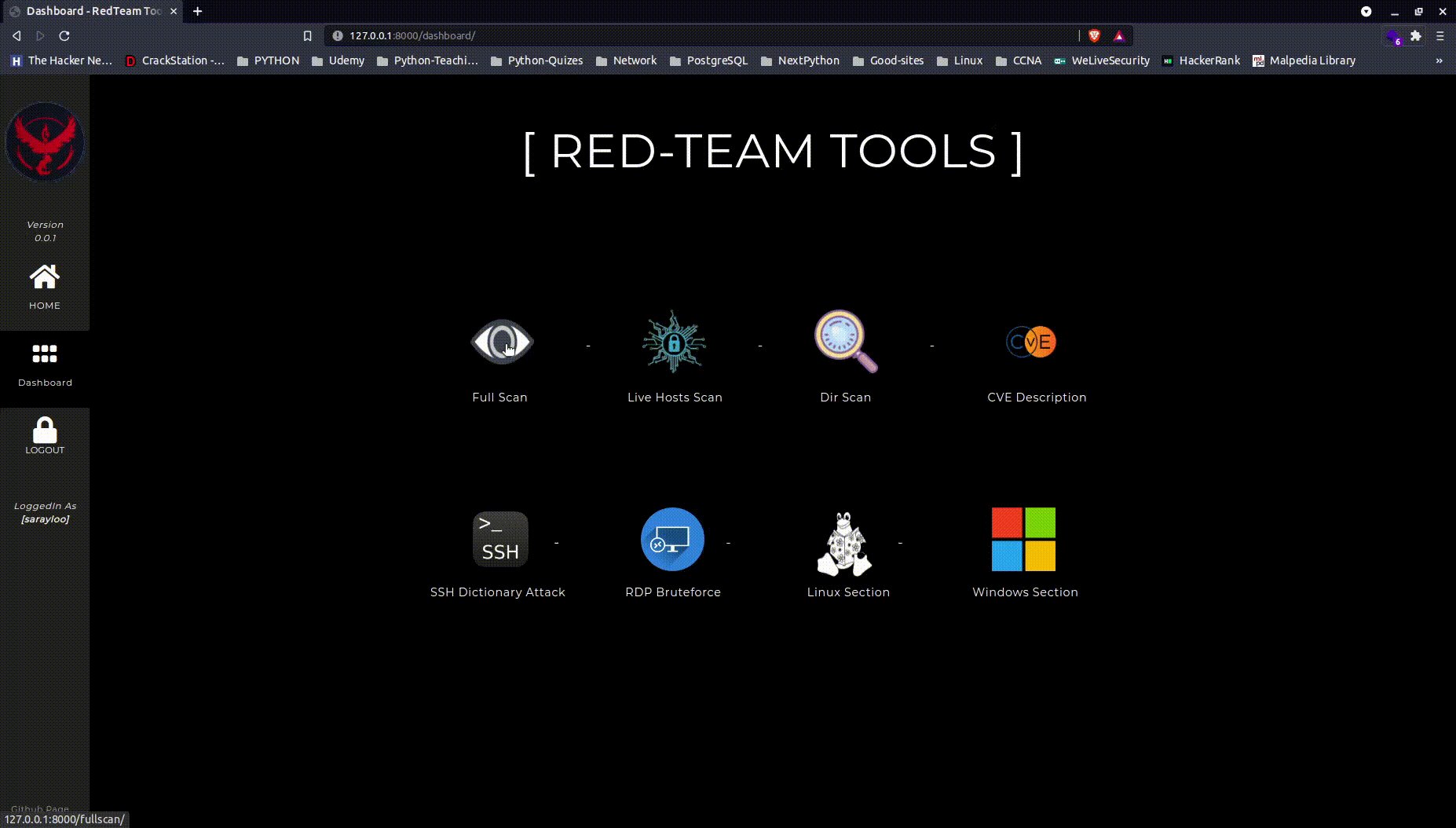 Pethuraj M on Twitter: "Red Team Toolkit 🧰 - An Open-Source Django Offensive Web-App that ...