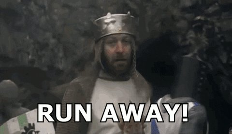 Monty Python Run Away Meme